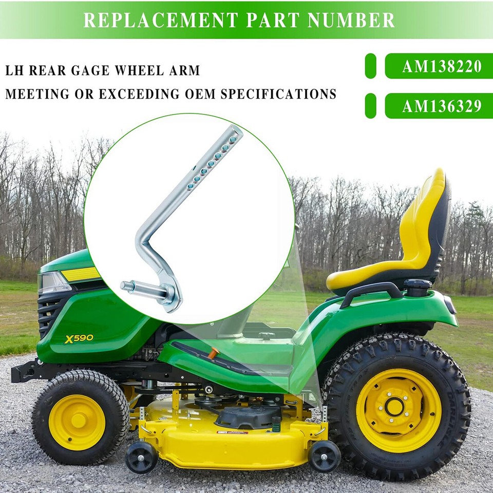AM138220 136329 Left Hand Rear Mower Deck Gage Wheel Arm for John Deere ...