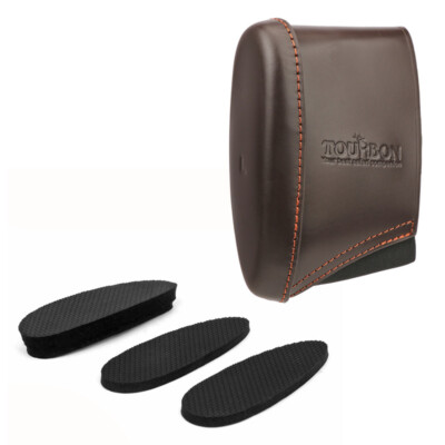 TOURBON Leather Slip-on Recoil Pad Rifle/Shotgun Buttstock Cover LOP ...
