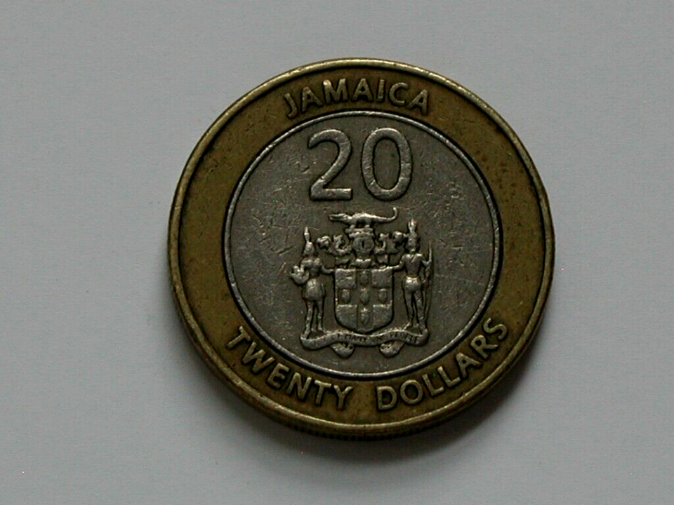 Jamaica 2000 J$20 DOLLARS Bimetallic Coin with National Hero Marcus ...