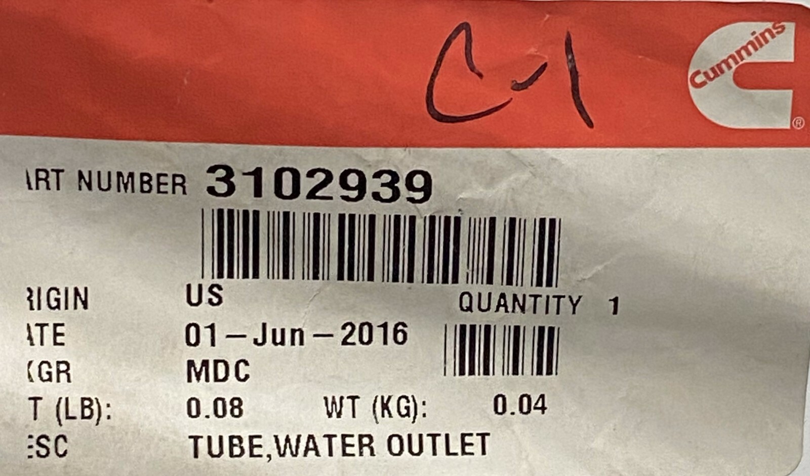 3102939 Genuine Cummins Water Outlet Tube OEM - New | eBay