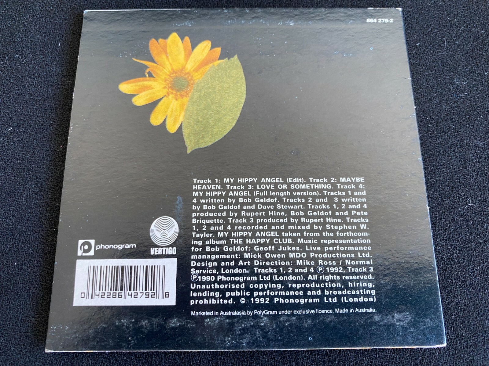 BOB GELDOF MY HIPPY ANGEL RARE 1992 AUSTRALIAN MAXI CD SINGLE | eBay