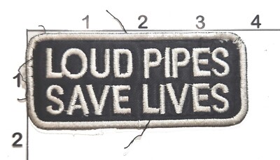 Loud Pipes Save Lives Black White Pre-owned Vintage Motorcycle ...