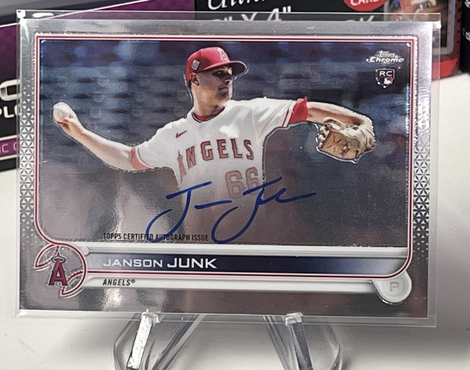 JANSON JUNK RC AUTO 2022 TOPPS CHROME BASEBALL MLB LA ANGELS RA-JJ 2 | eBay