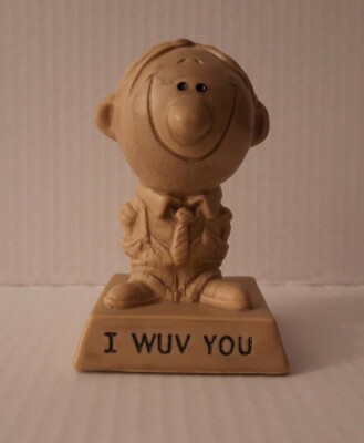 R & W Berries Statue I Wuv You 1970 Man Saying I Wuv You 6" Figurine ...