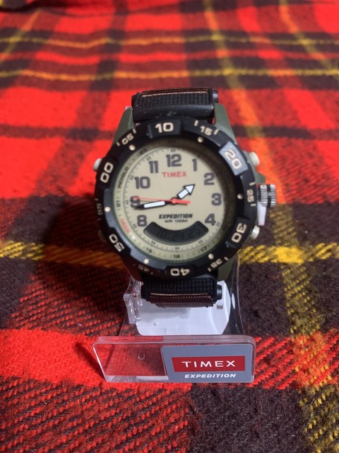 Timex Expedition T45181 Watch Combo Brown Indiglo Chronograph Analog ...