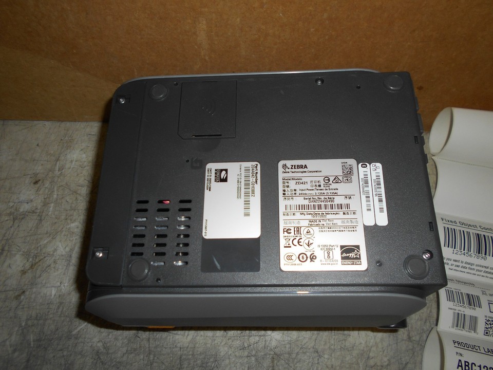 Zebra ZD421 Thermal label Printer with Power Supply 203 DPI ZD4A042 ...