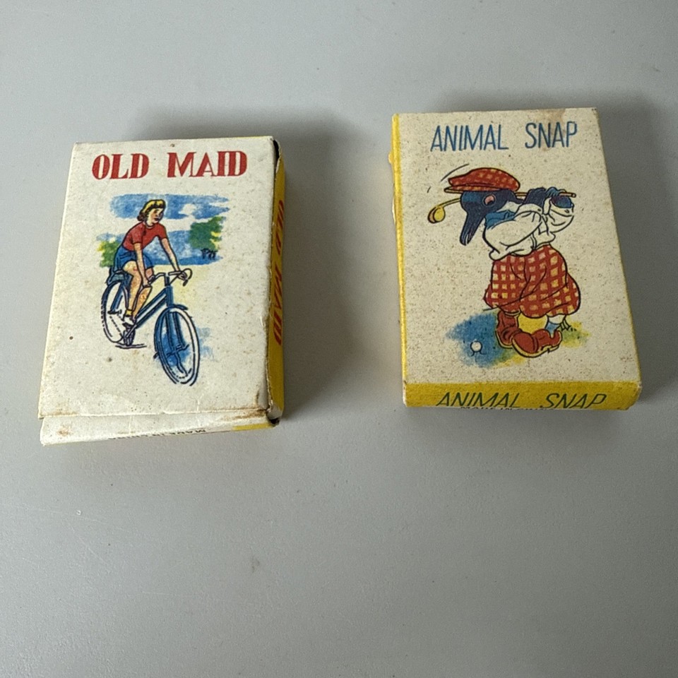 Antique Children’s Card Games 1950s Old Maid, Animal Snap | eBay