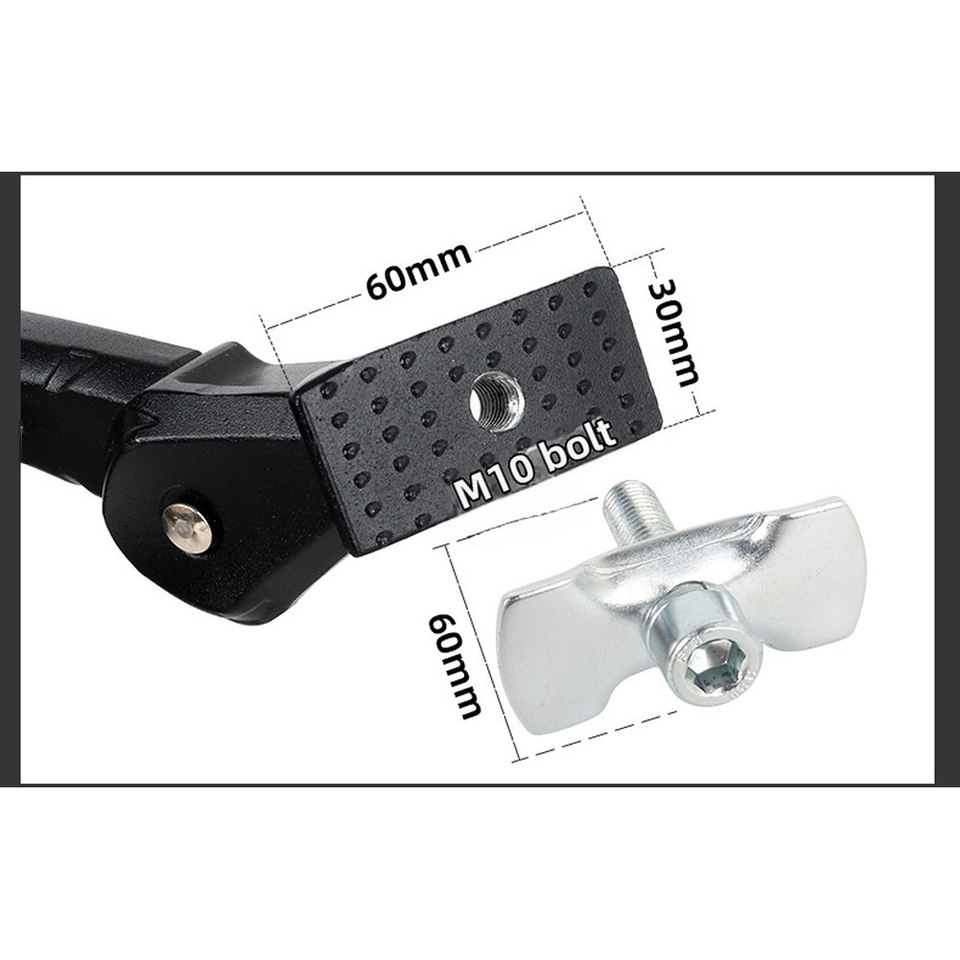 Aluminum Kickstand Adjustable Support For Bike Parking Thickened Oval ...