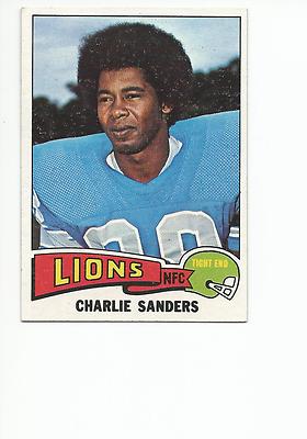 CHARLIE SANDERS 1975 Topps Football card #445 Detroit Lions NR MT | eBay