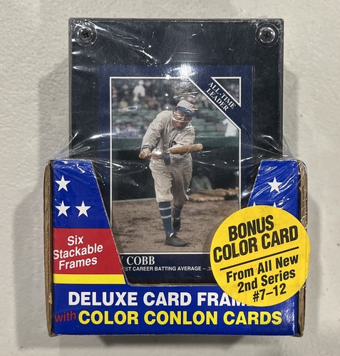 1992 Deluxe Card Frames with Color Conlon Cards! Cards #7-12 Cobb ...