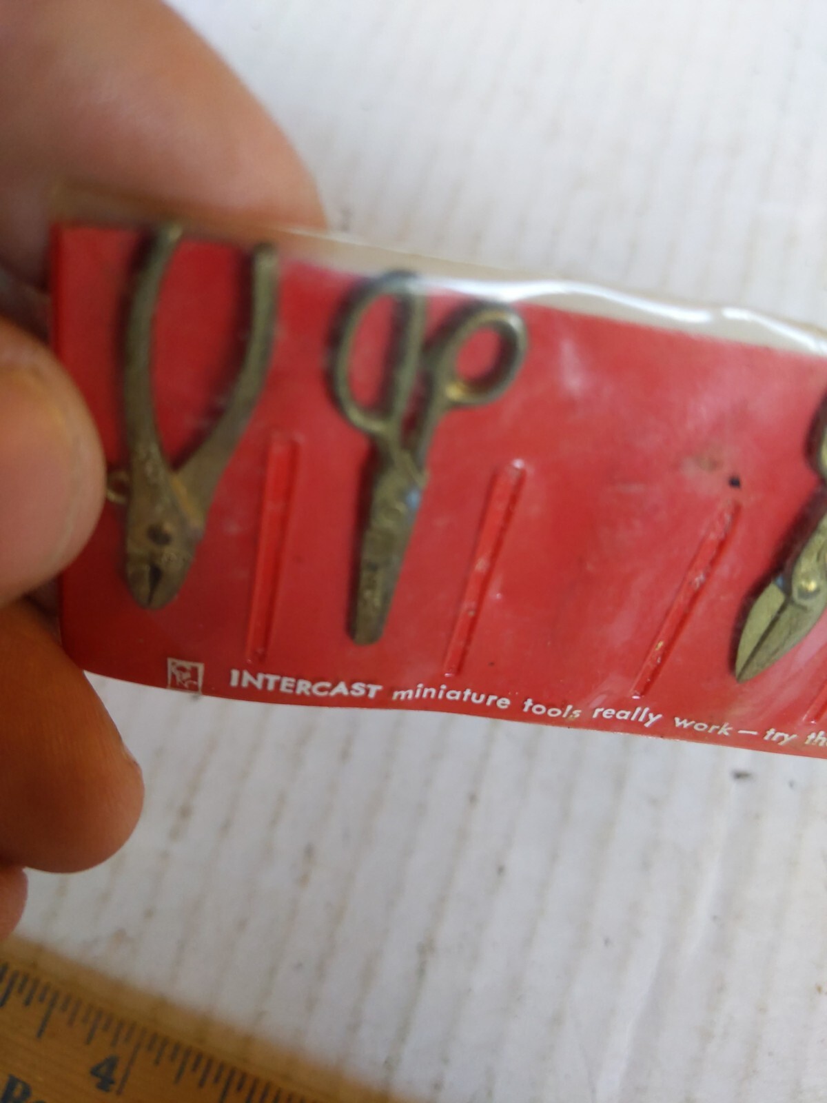 Vintage INTERCAST miniature tools really work - Gold Color tool set ...