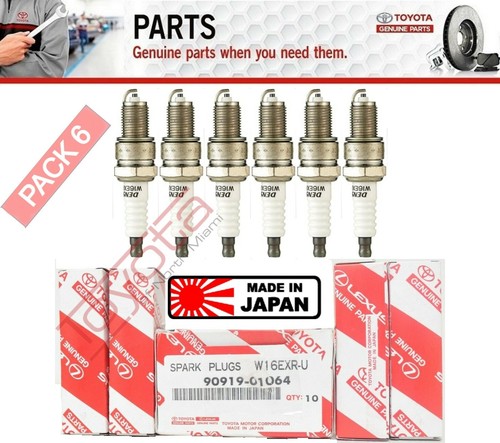 TOYOTA 4RUNNER PICKUP 22R - SPARK PLUG W16EXR-U 90919-01064 SET 6 ...
