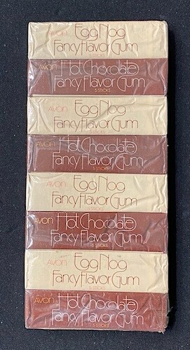 Retro 1983 Avon Hot Chocolate & Egg Nog Chewing Gum 8 Pack Sleeve, 5 ...