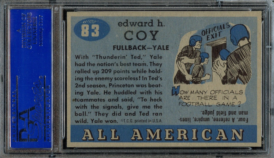 FB - 1955 - Topps All American - #83 - Ted Coy - PSA 8 - NM-MT | eBay