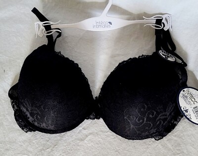 Inteco Intimates Black Lace Push-up Bra Size 34C T46-3312 | eBay