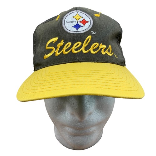 Vintage 90's Team NFL Pittsburgh Steelers Script Logo Snapback Hat | eBay