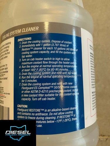 FLEETGUARD RESTORE COOLANT ADDITIVE SYSTEM CLEANER 1 GALLON CC2610 | eBay