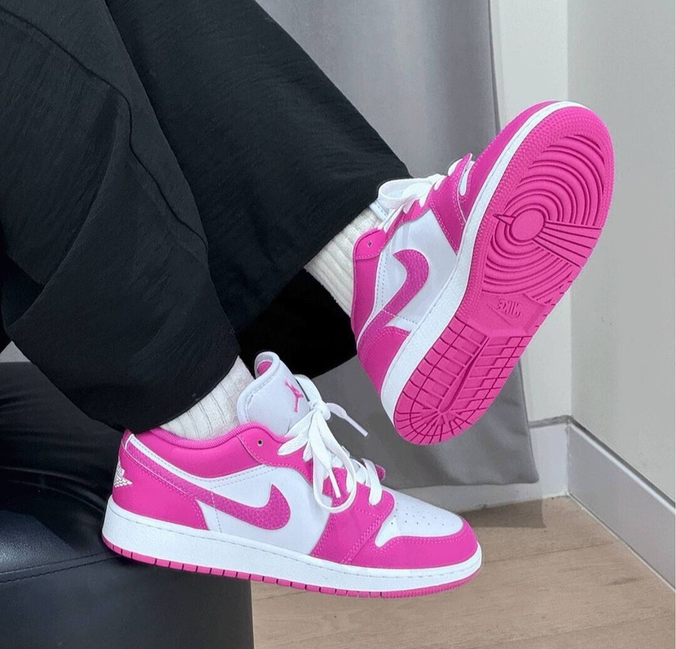 Nike Air Jordan 1 Low Fire Pink FV8486-600 GS & Women's Size New | eBay