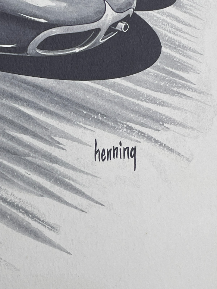 Vintage Joe Henning Indianapolis 500 Print A.J. Foyt Marmon Wasp Indy ...