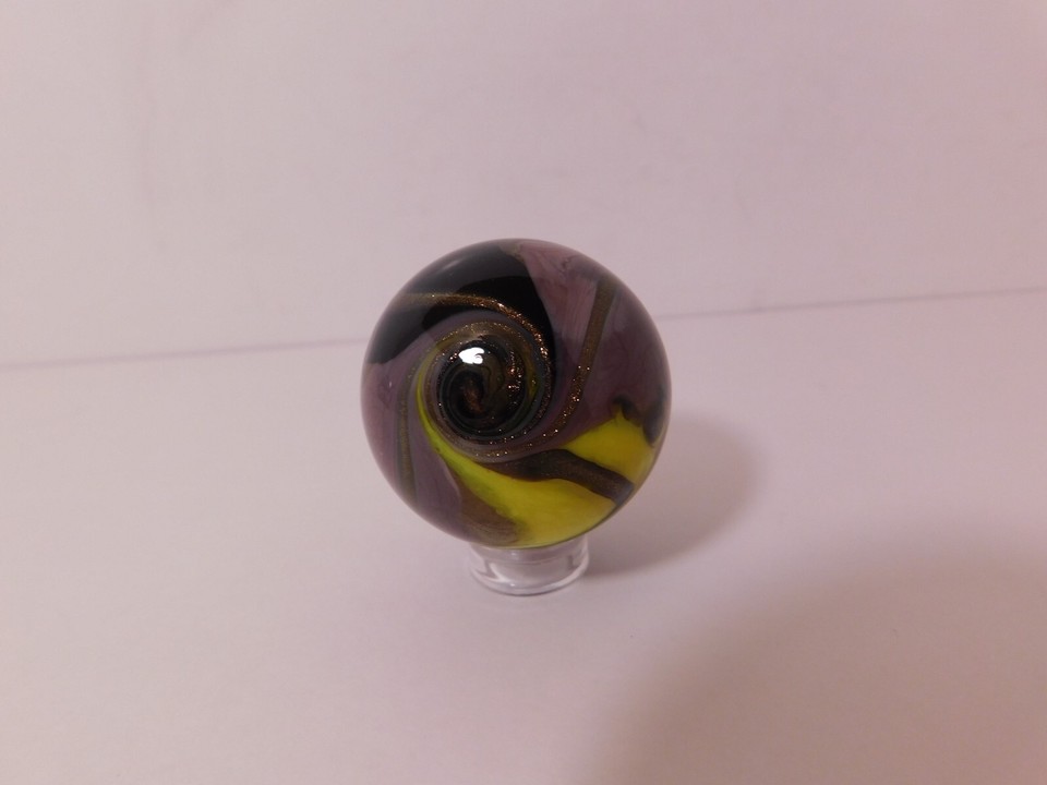 A New Stunning Handmade Reverse Corkscrew Art Glass Marble - 38 MM = 1 ...