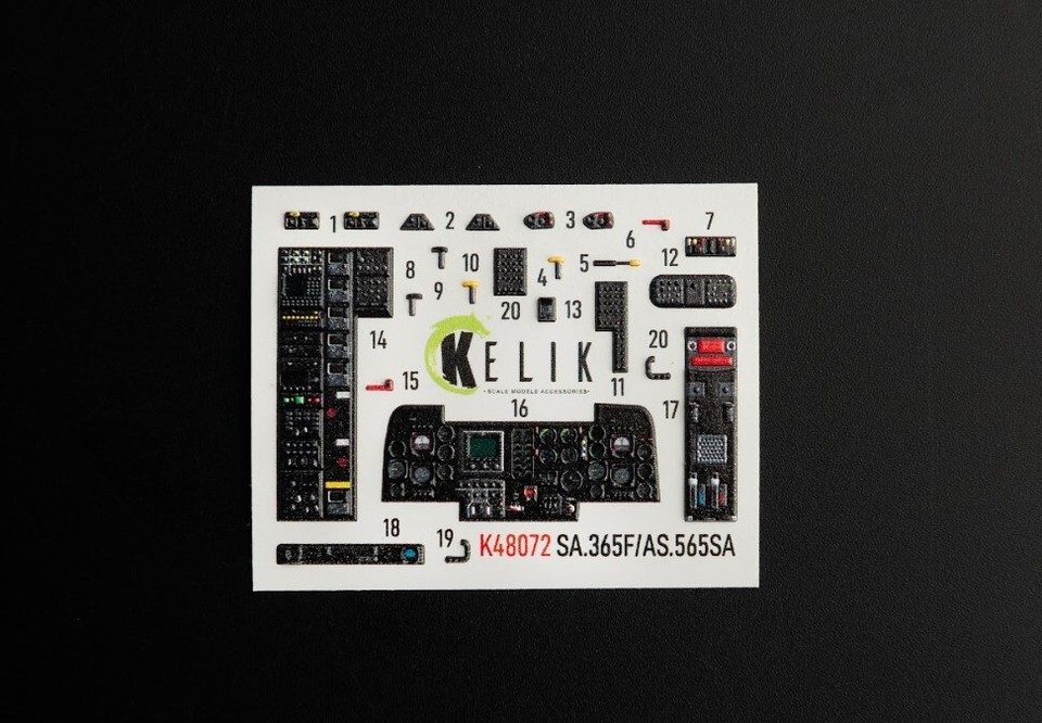 Kelik K48072 1:48 Dauphin IISA.365FAS.565SA interior 3D decal for Kitty ...
