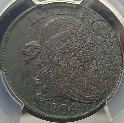 Rare 1804 Draped Bust Large Cent, PCGS XF Details, Bold Date, Free ...