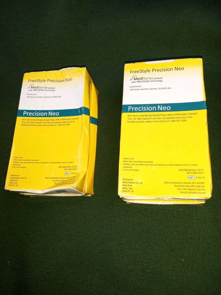 200 FreeStyle Precision Neo Blood Glucose Test Strips (4) 50 ct Boxes ...