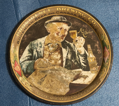 PRE-PRO PROVIDENCE BREWING CO. RHODE ISLAND BEER TRAY FIGURAL BOTTLE ...
