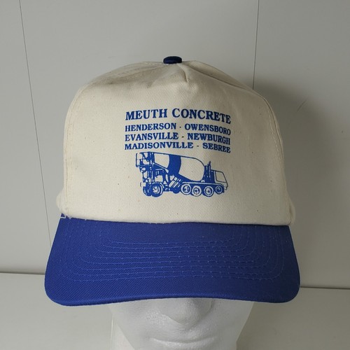 Meuth Concrete Redi Mix VTG Snapback Hat Baseball Cap Cement Truck Logo ...