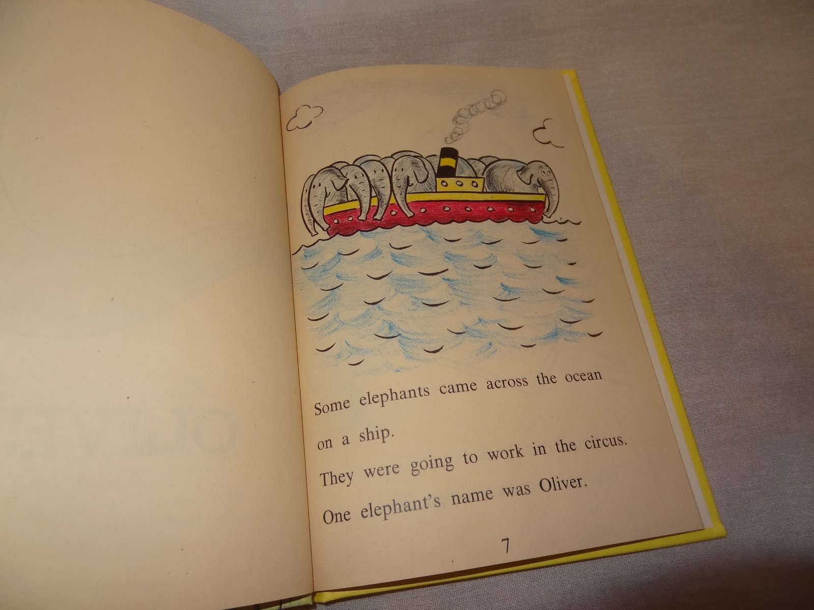 Oliver Elephant Hardcover Book 1960 Children Early I Can Read Syd Hoff ...