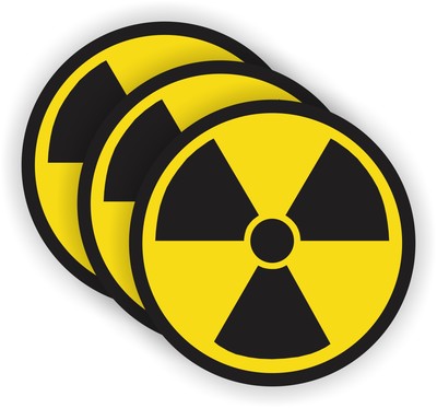 (3) Radiation Symbol Hard Hat Stickers | Funny Motorcycle Helmet Decals ...