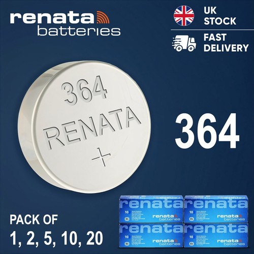 Renata 364 SR621SW Watch Battery 1.55V Silver Oxide Button Cell for ...