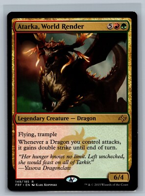 Magic The Gathering Fate Reforged Atarka, World Render #149/185 MTG TCG ...