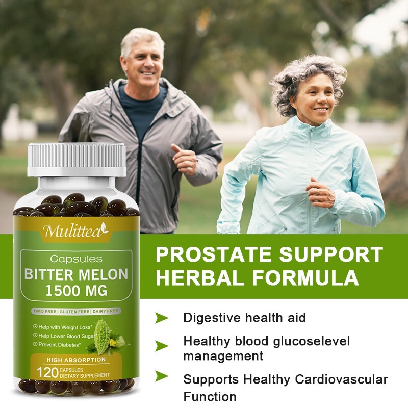Organic Bitter Melon Capsules Bitter Melon Extract 1500mg Blood Sugar ...