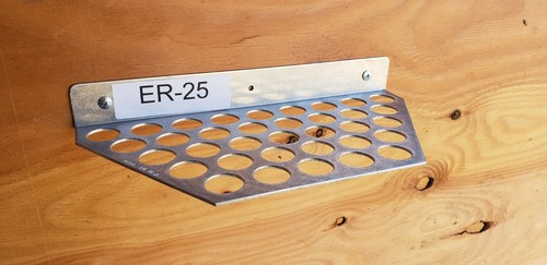 ER25 collets holder rack, hold up to 35 collets, made in usa, ship ...
