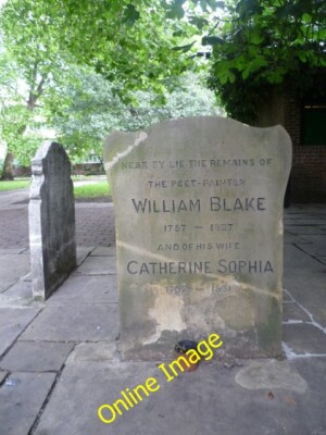 Photo 6x4 William and Catherine Blake memorial stone London Blake died ...