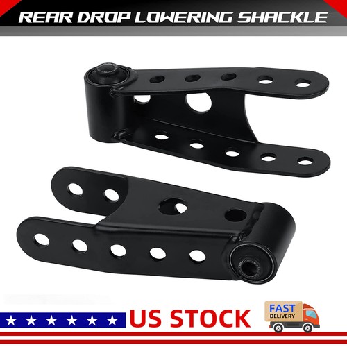 2"REAR DROP SHACKLES FOR 1988-2018 CHEVY SILVERADO GMC SIERRA 1500 ...