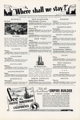 1936 Great Northern Railway Vintage Railroad Ad Empire Builder Pacific ...