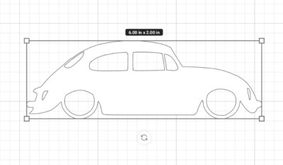 Lowered Car Silhouette Decal Stickers for Classic V.W. Herbie Bug ...