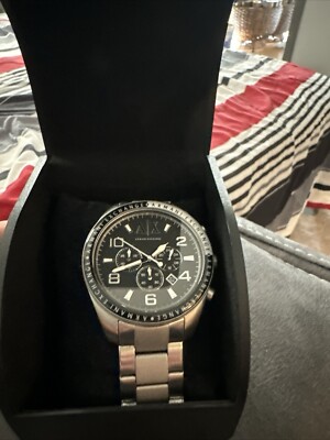 Armani Exchange Mens Black Silver Chronograph Sports Watch AX1254 | eBay