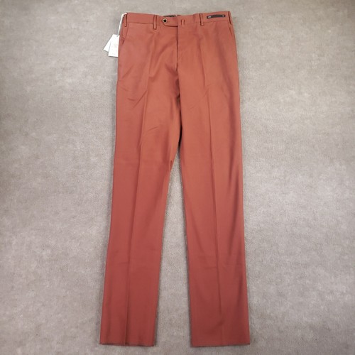 PT01 Pants Slacks Mens Size 34 x36 Burnt Orange Slim Fit Flat Front ...
