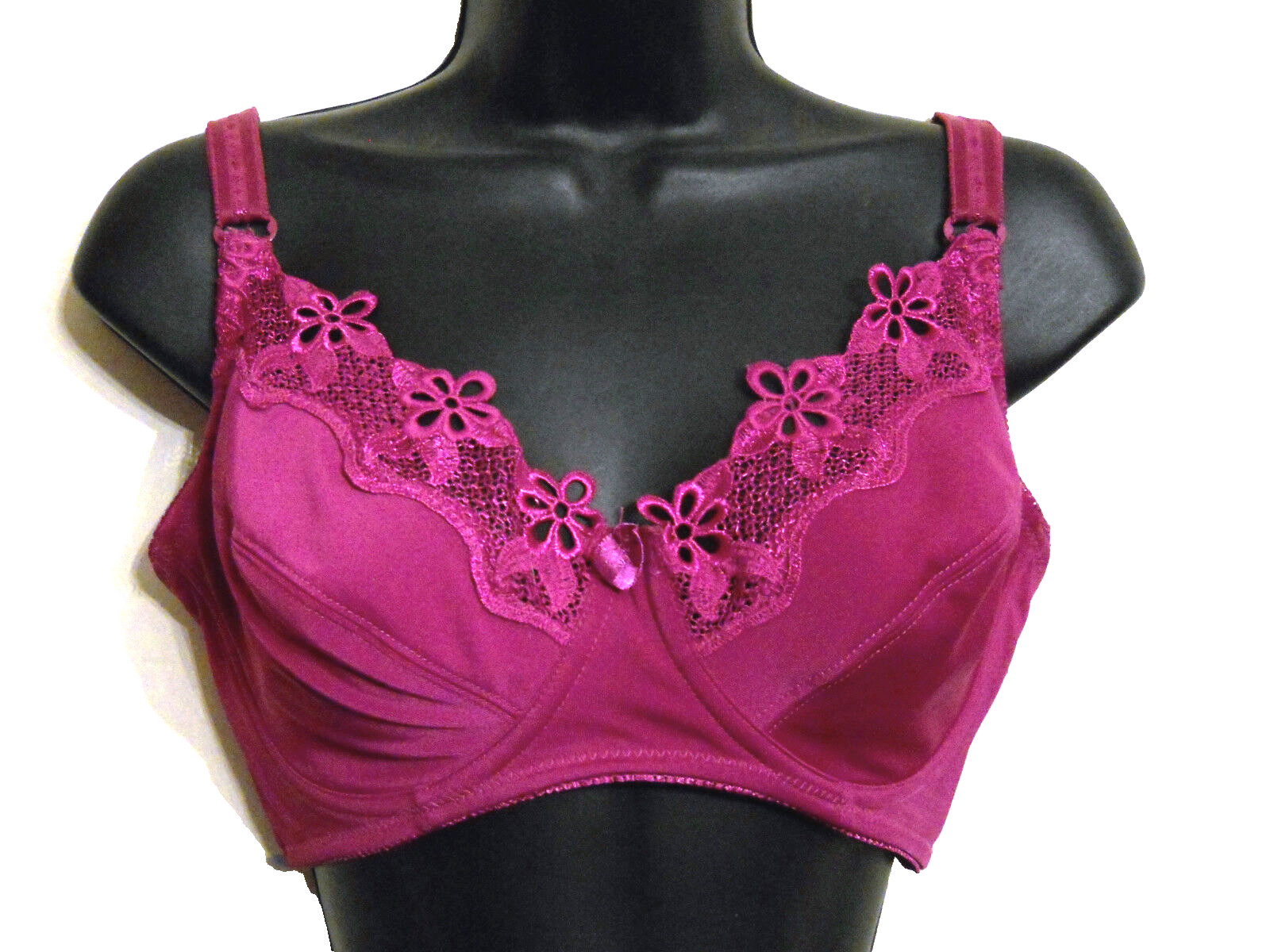 Full Figure Bra size 36D Body Embrace Deep Purple Flo… - Gem