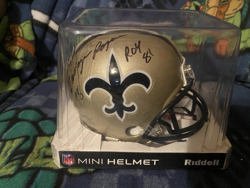 George Rogers Signed Saints Mini Helmet ROY 81 Inscription Tristar | eBay