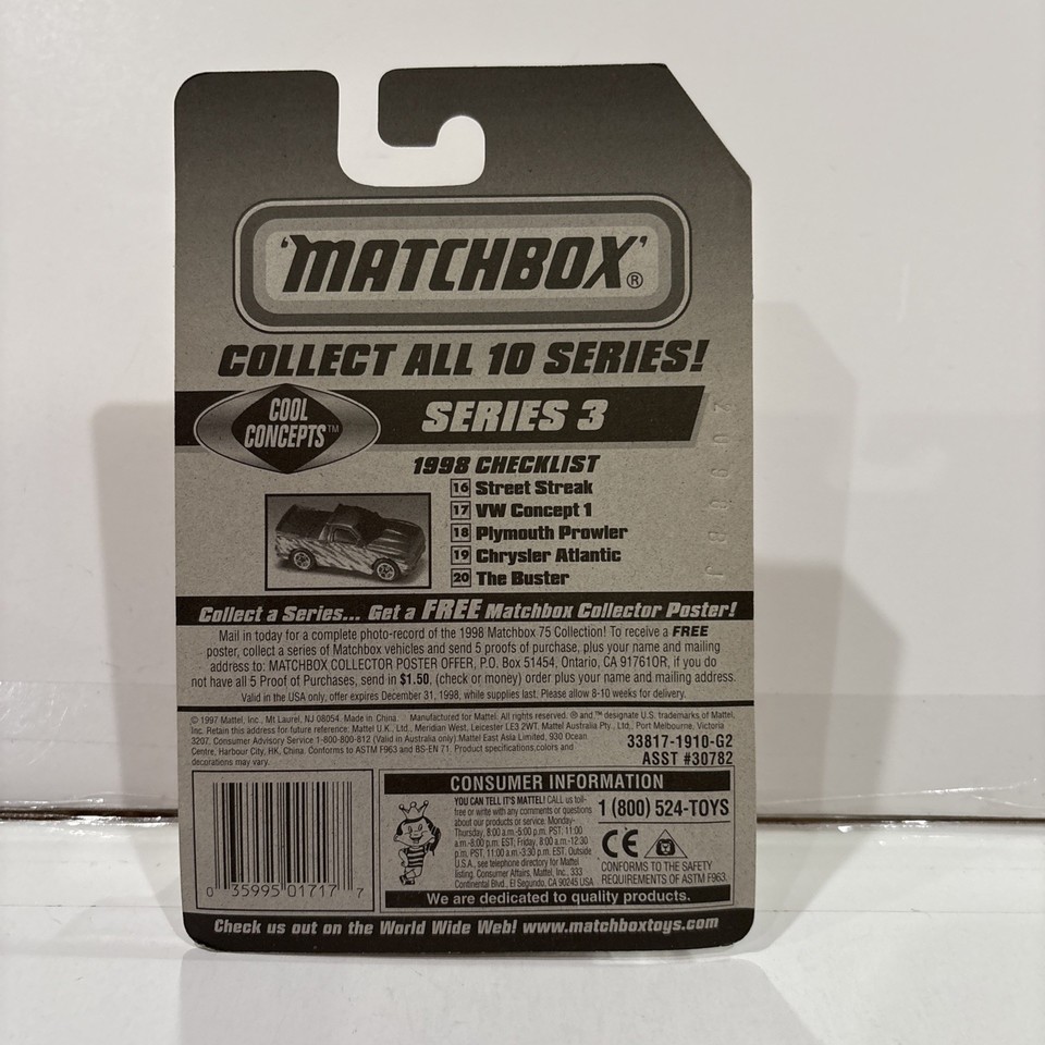 1997 Matchbox 17/75 Cool Concepts orange VW CONCEPT 1 NIP | eBay