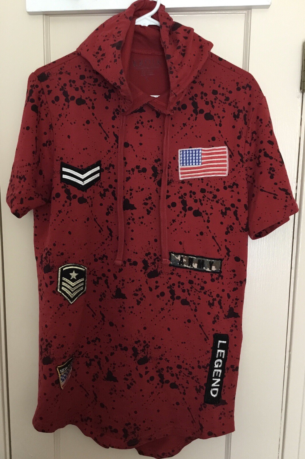 Kroix Premium Denim Paint Splatter Men’s Large SS Hoo… - Gem