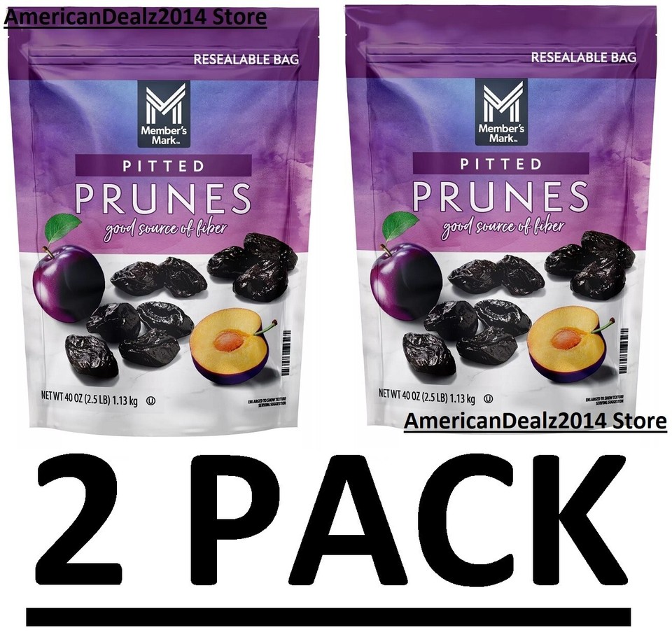 2 PACK - Member's Mark Dried Pitted Prunes, 40 oz (Total 80 oz) | eBay