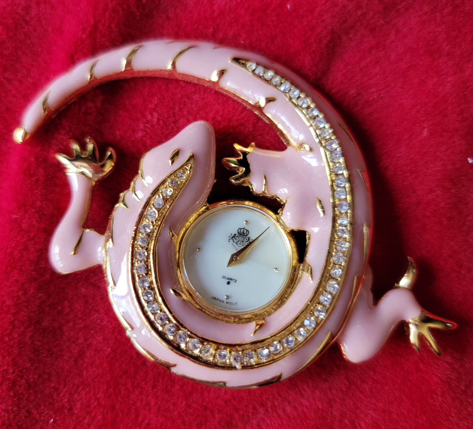 IVANA TRUMP LG VINTG LIZARD SALAMANDER GECKO WATCH PI… - Gem