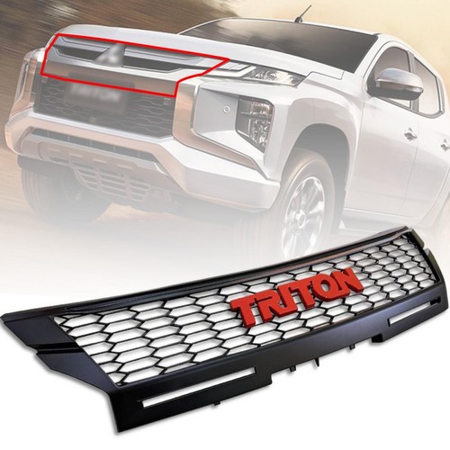Net Black Grille Red Logo Fit Mitsubishi Triton L200 MR 2019 2020-2022 ...