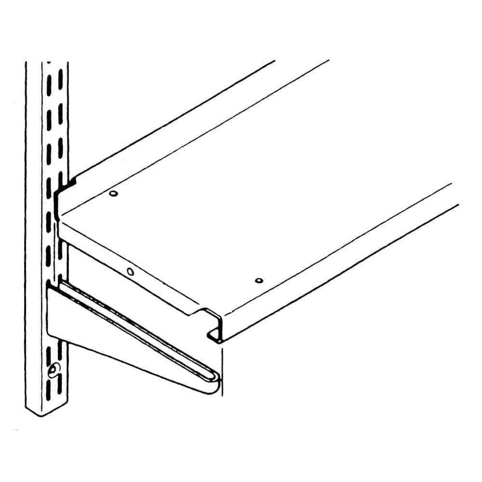 Twin Slot Shelving System Uprights BLACK Wall Mounted Adjustable ...