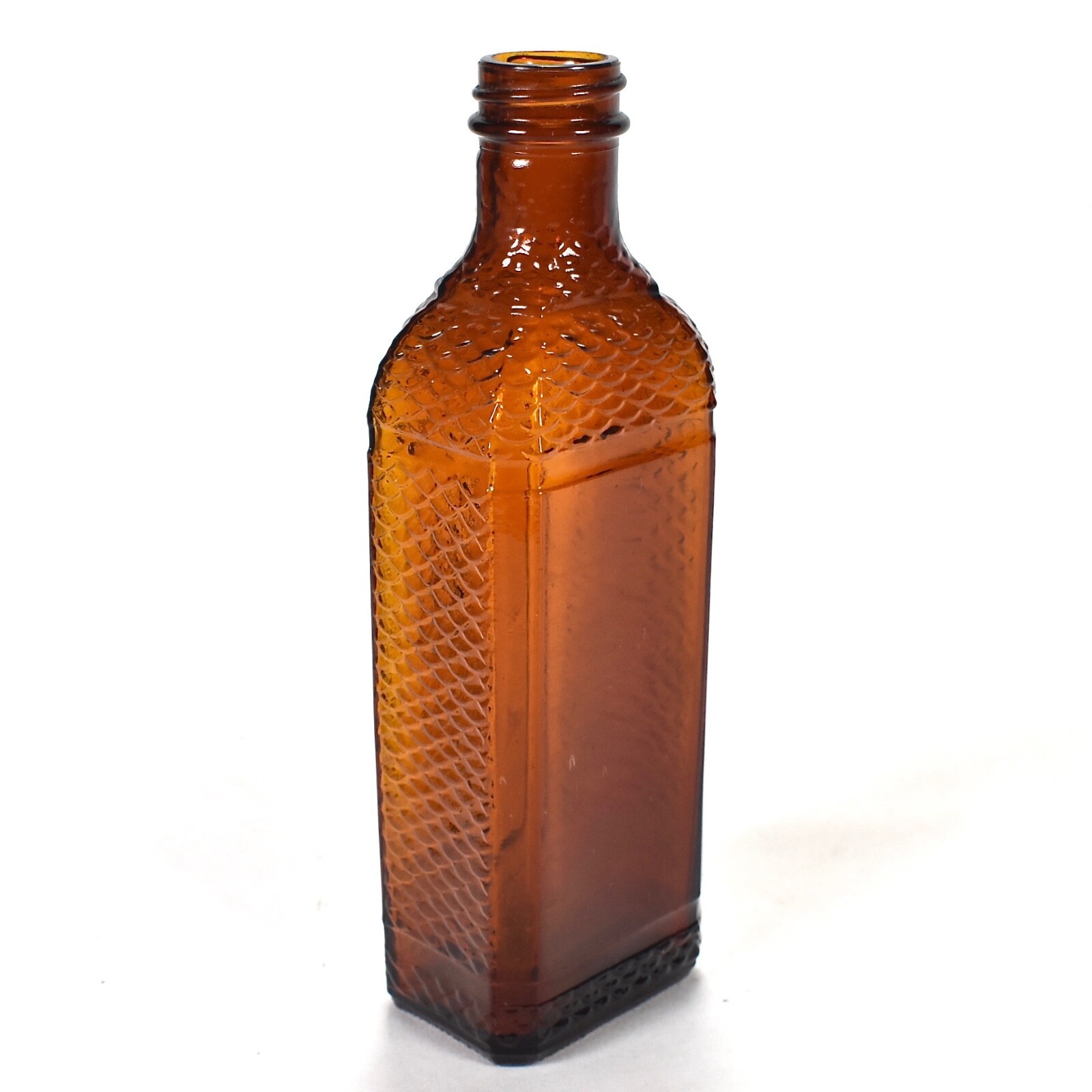 Vintage Antique Amber Cod Liver Oil Bottle McKesson Drug Embossed Fish ...